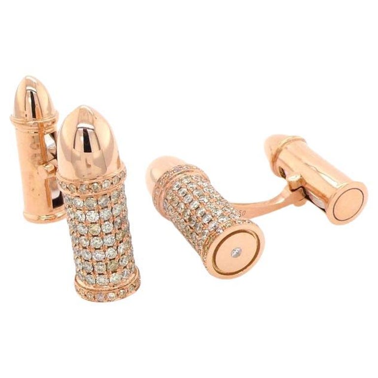 Diamond Pave Luxury Rocket Bullet 18 Karat Solid Gold Statement Unique ...