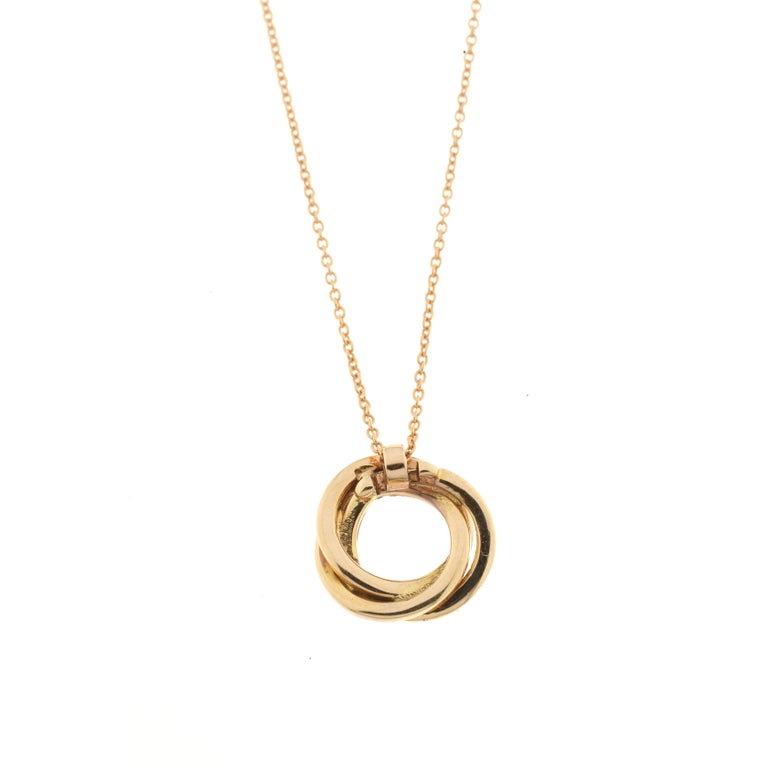 21st Century 18 Karat Rose Gold and Diamond Pendant with Irregular Link ...
