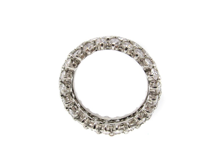 Diamond Platinum Eternity Band For Sale at 1stDibs