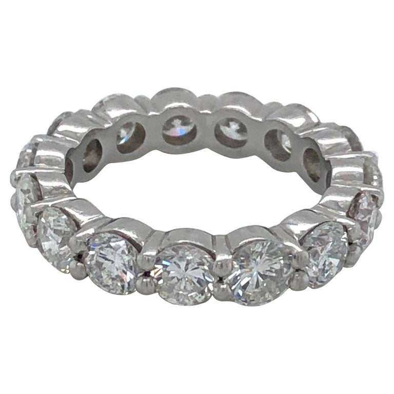 Diamond Platinum Eternity Ring For Sale at 1stDibs