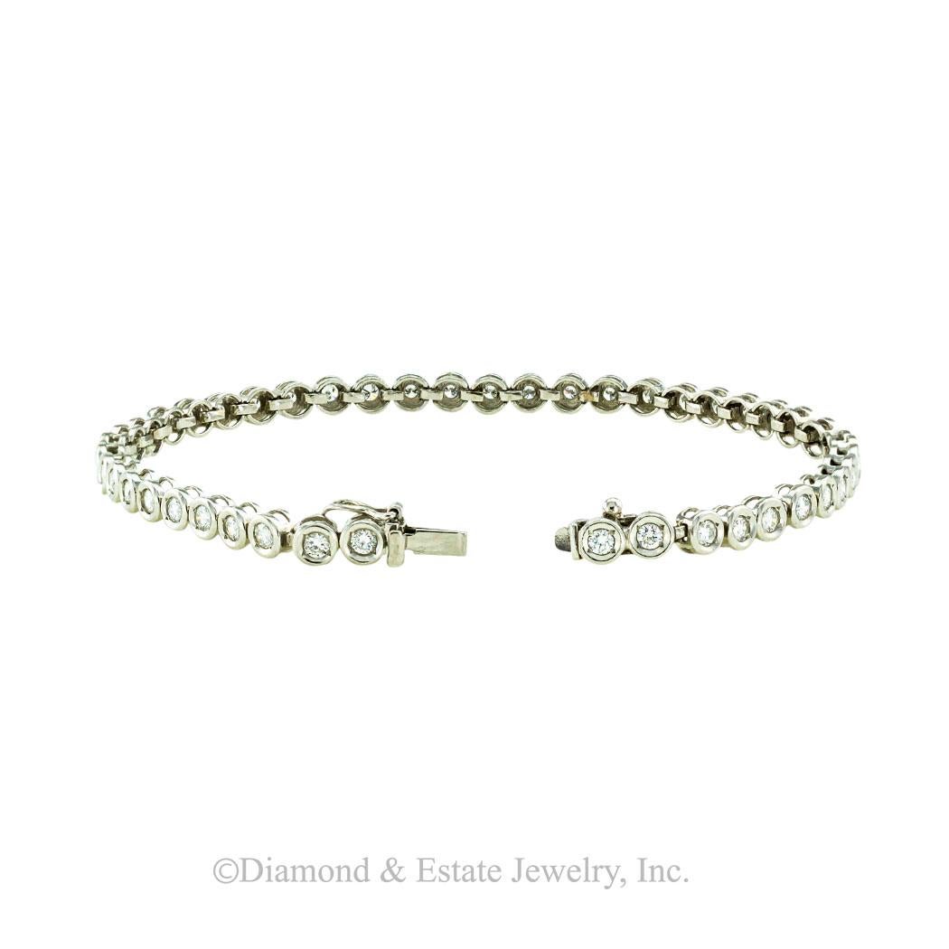 Diamond Platinum Tennis Bracelet 8 Inches Long at 1stDibs | long ...