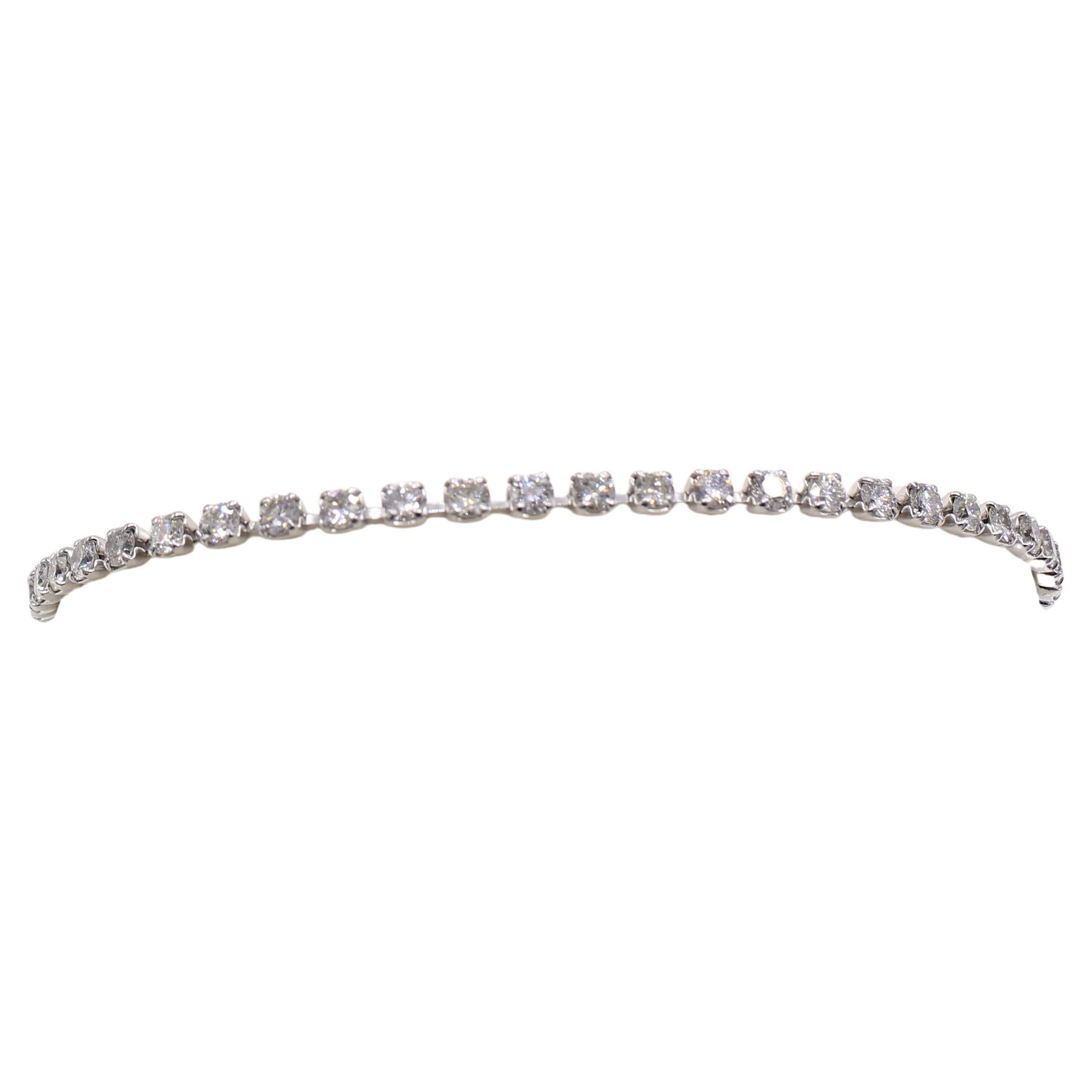 Tiffany And Co Diamond Platinum Tennis Bracelet For Sale At 1stdibs