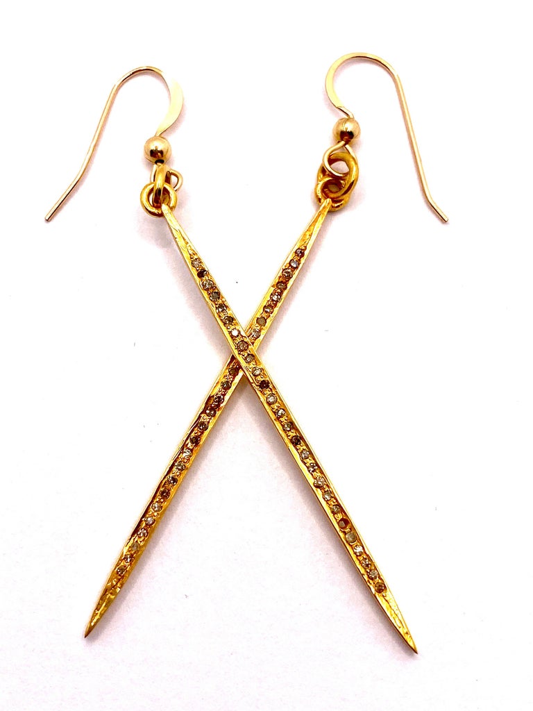 Diamond Point in Time Earrings For Sale at 1stDibs