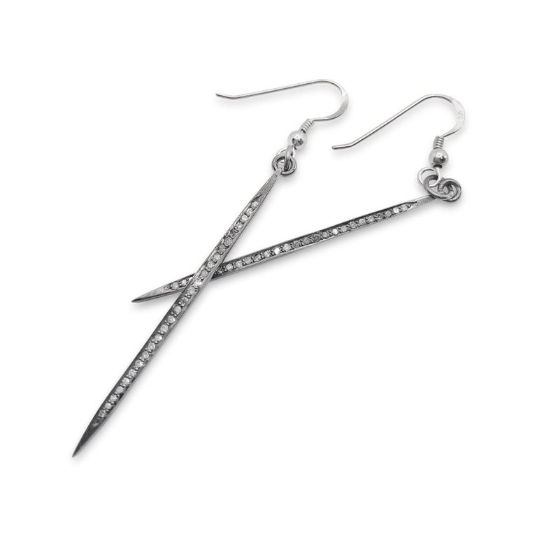 Diamond Point in Time Earrings For Sale at 1stDibs