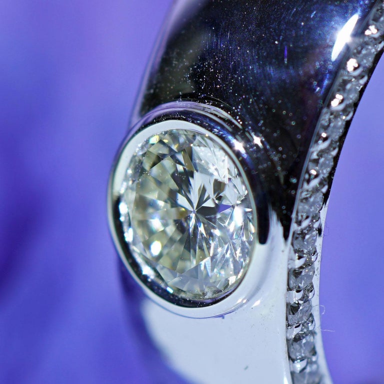 Diamond Ring about Halfcarat 0.56ct TW / VS IGI Certificate Handmade in ...