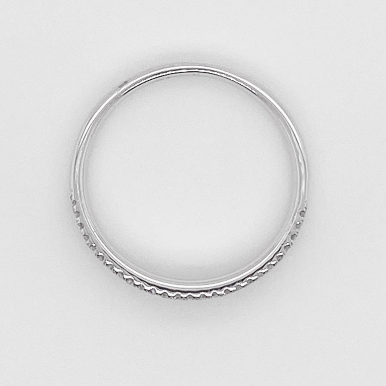 Customizable Diamond Ring Band, 4 Row Ring, 14 Karat White Gold, Stack ...