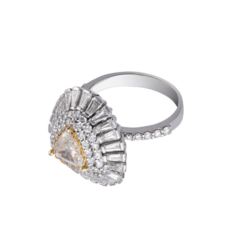 14k gold Diamond Ring For Sale at 1stDibs