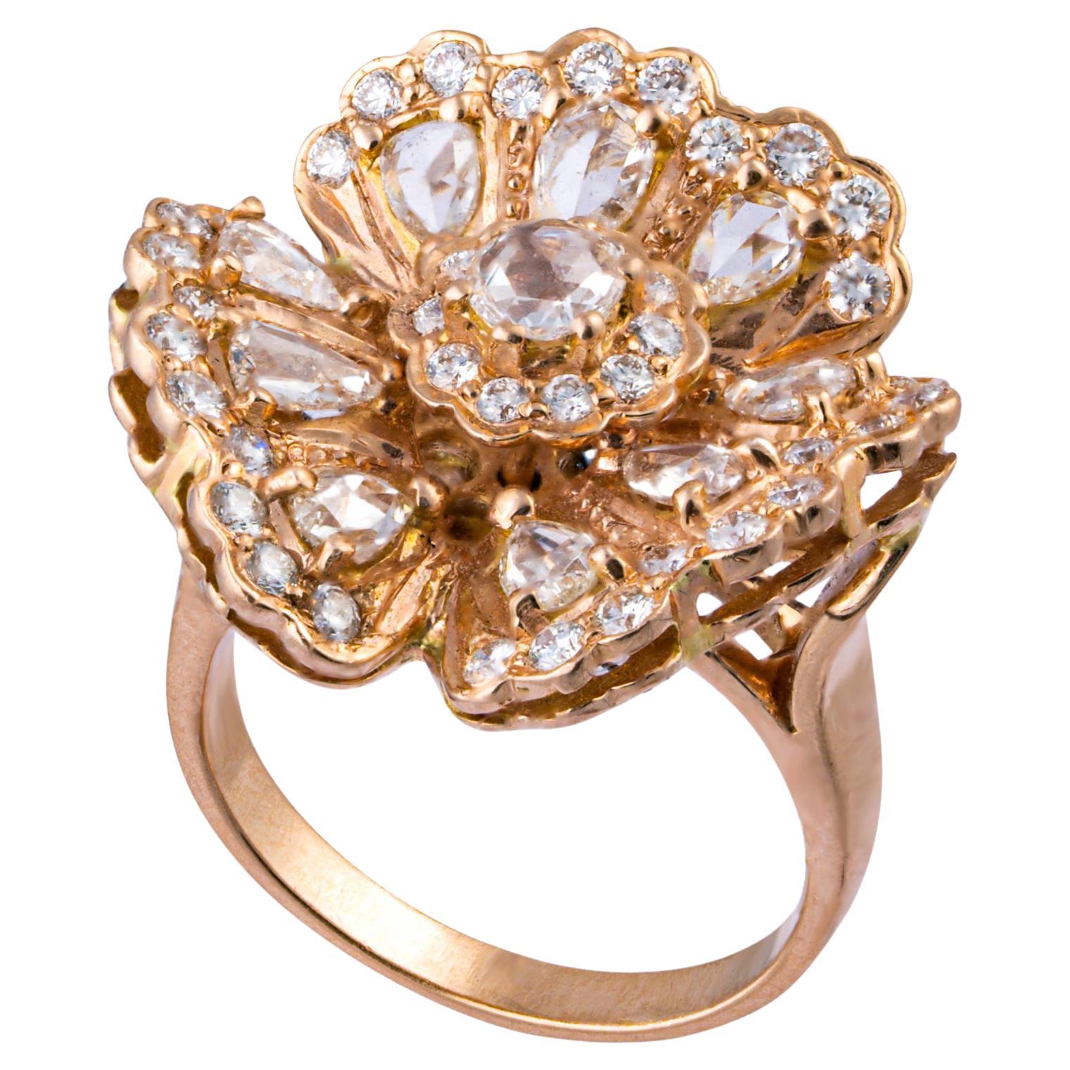 14k gold Diamond Ring For Sale at 1stDibs