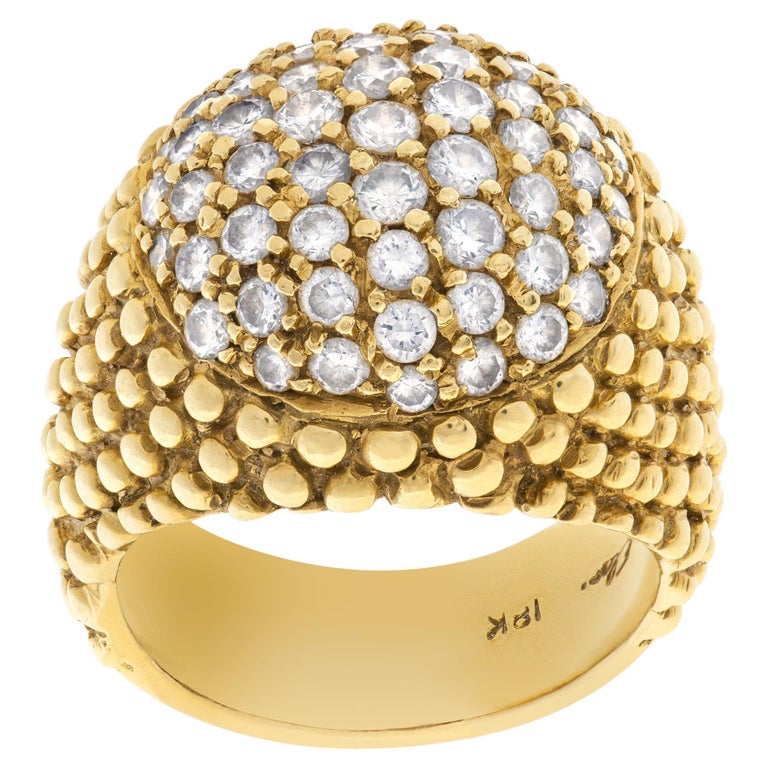 Diamond Ring in 18k Yellow Gold For Sale at 1stDibs
