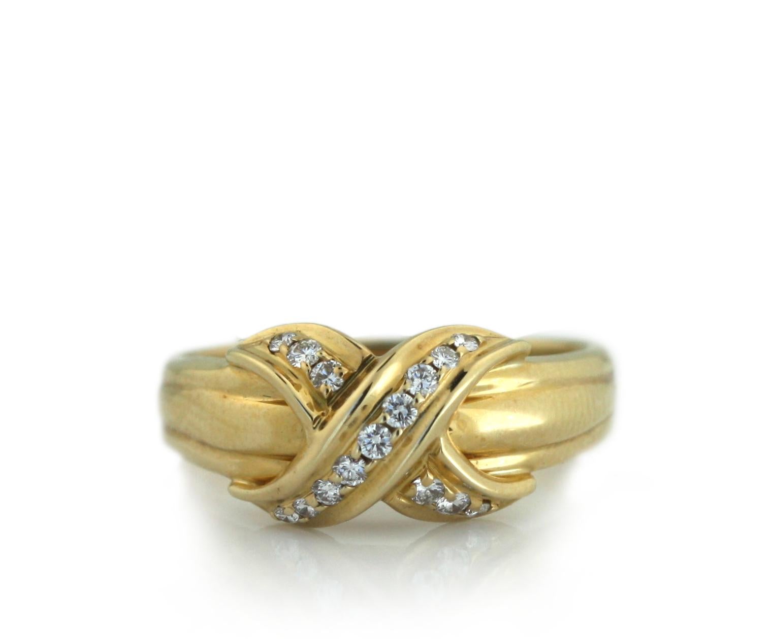 Diamond Ring, TIFFANY and CO. Vintage Tiffany and Co. signature cross ...