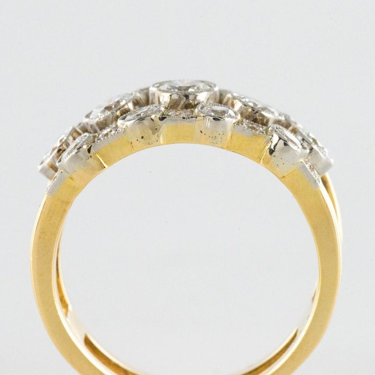 Diamond Ring with Openwork Bands at 1stDibs