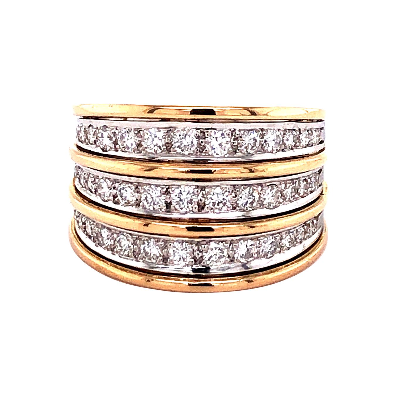 Chopard Happy Diamonds Rose Gold Floating Diamond Ring at 1stDibs ...