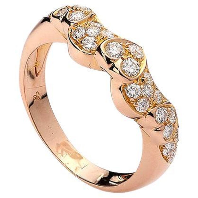 Diamond Rose Gold Ring For Sale at 1stDibs
