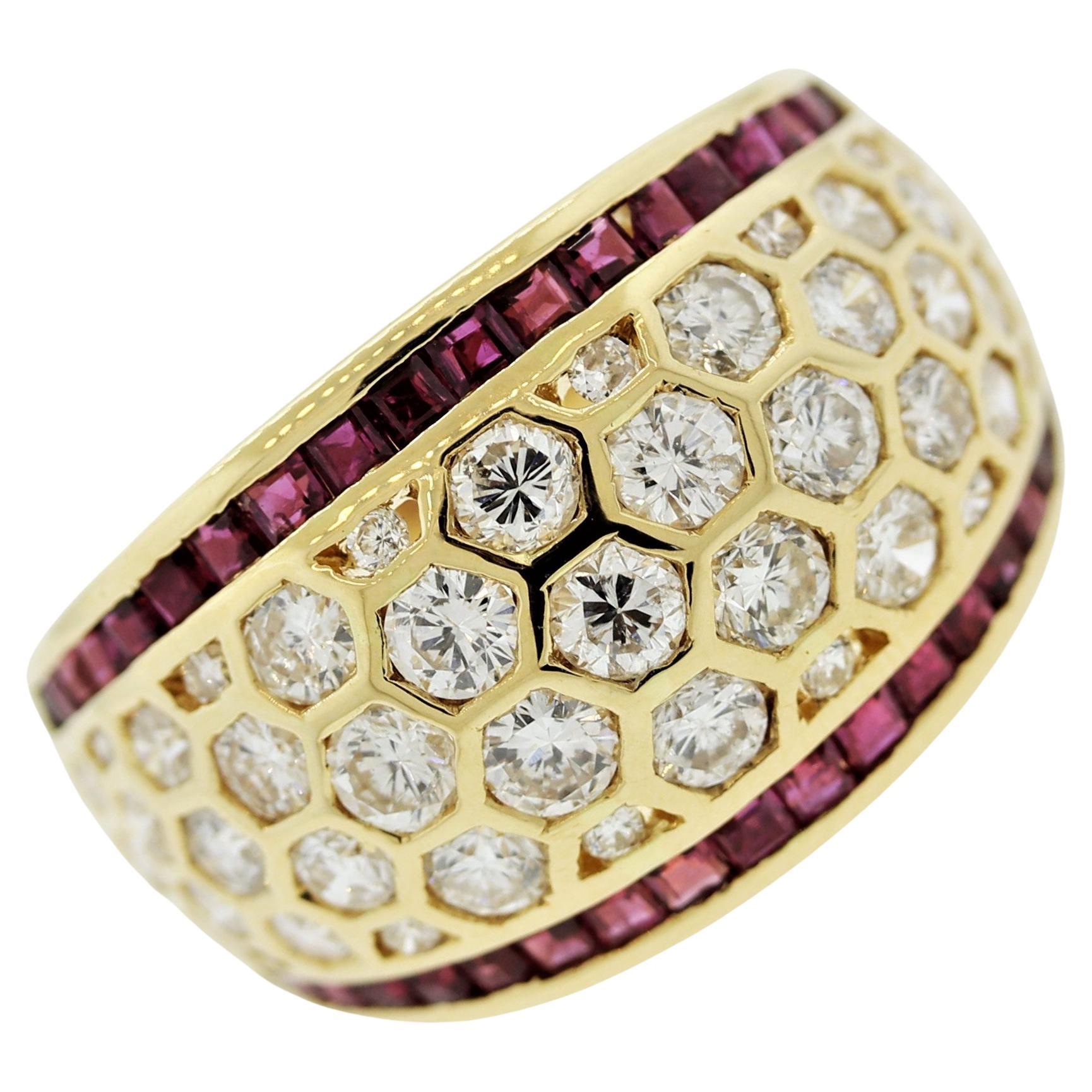 Ruby Diamond Gold Ring For Sale at 1stDibs
