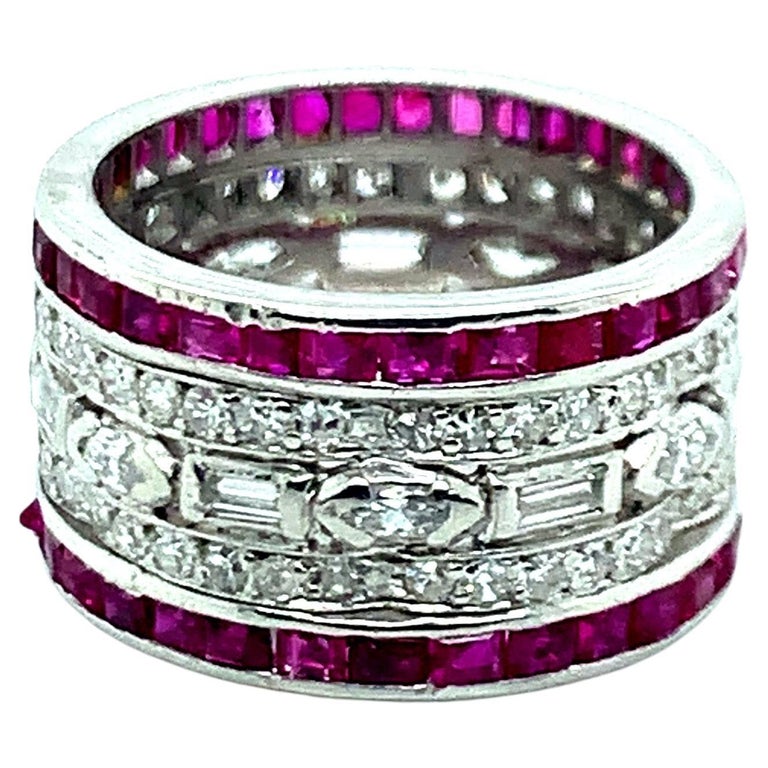 Diamond Ruby Ring For Sale at 1stDibs
