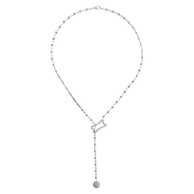 Diamond and Sapphire Reversible 17" Fancy Link 14K Necklace For Sale at ...