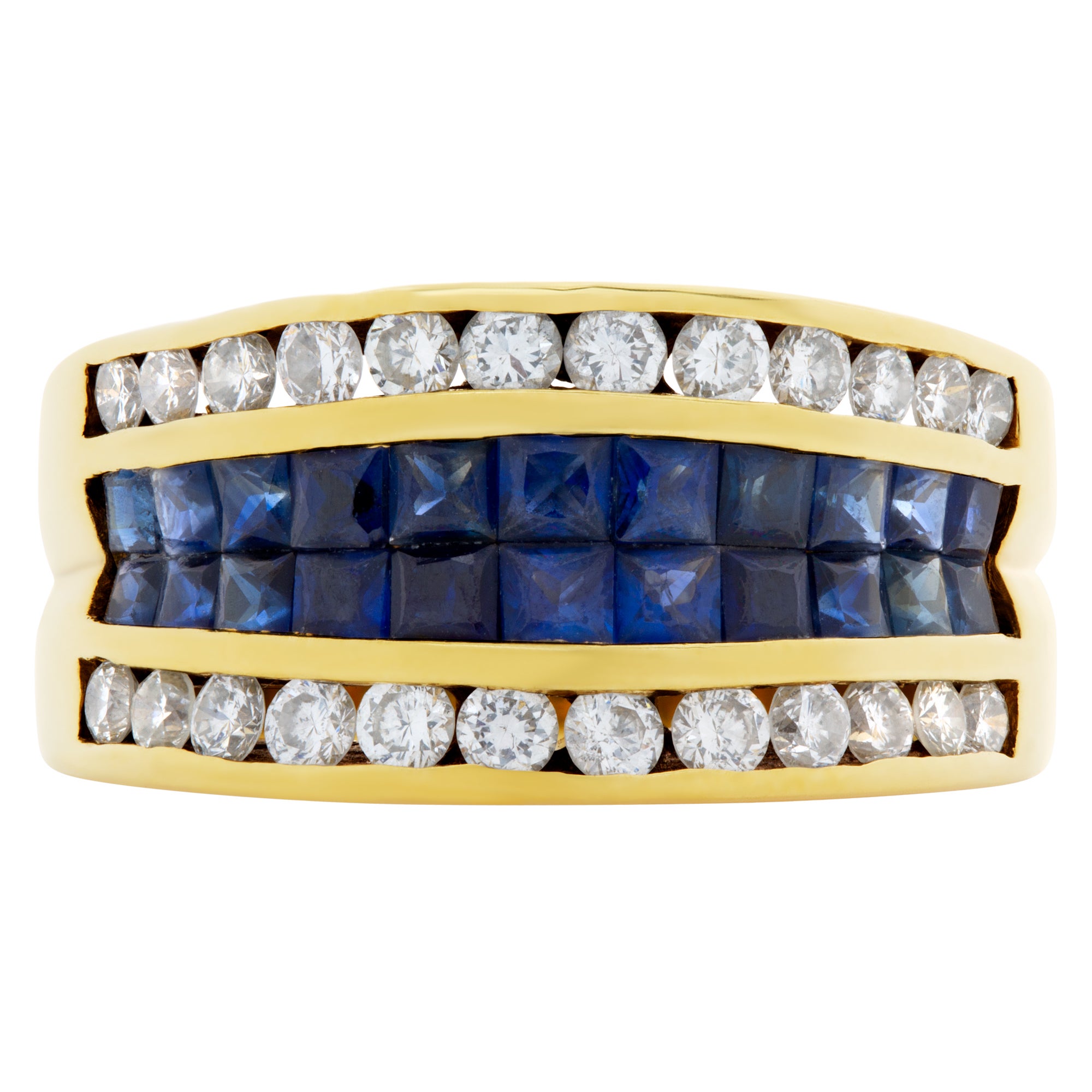 18K Yellow Gold Platinum Radiant Yellow Sapphire Diamond Engagement ...