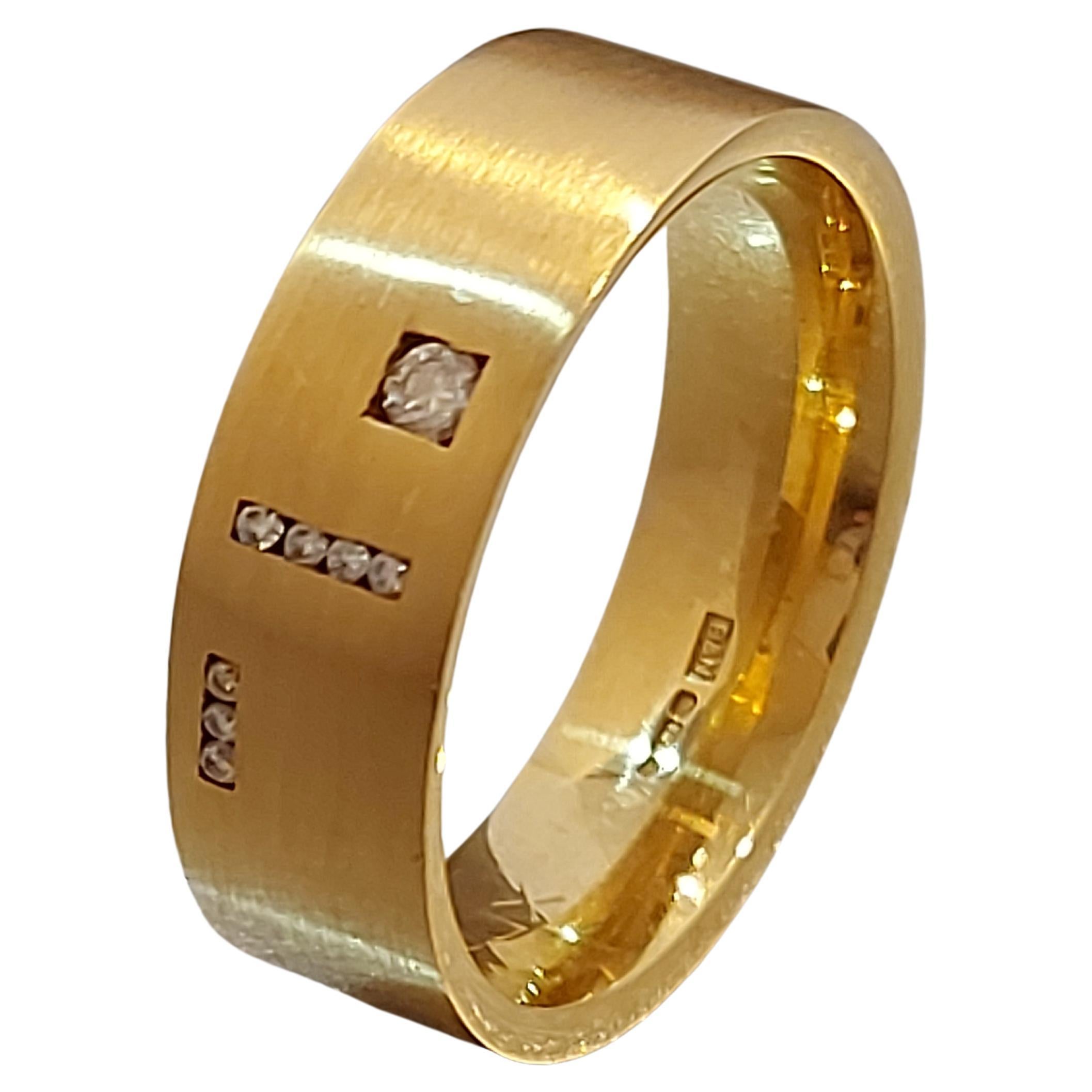 Offset Diamond Band Ring For Sale at 1stDibs