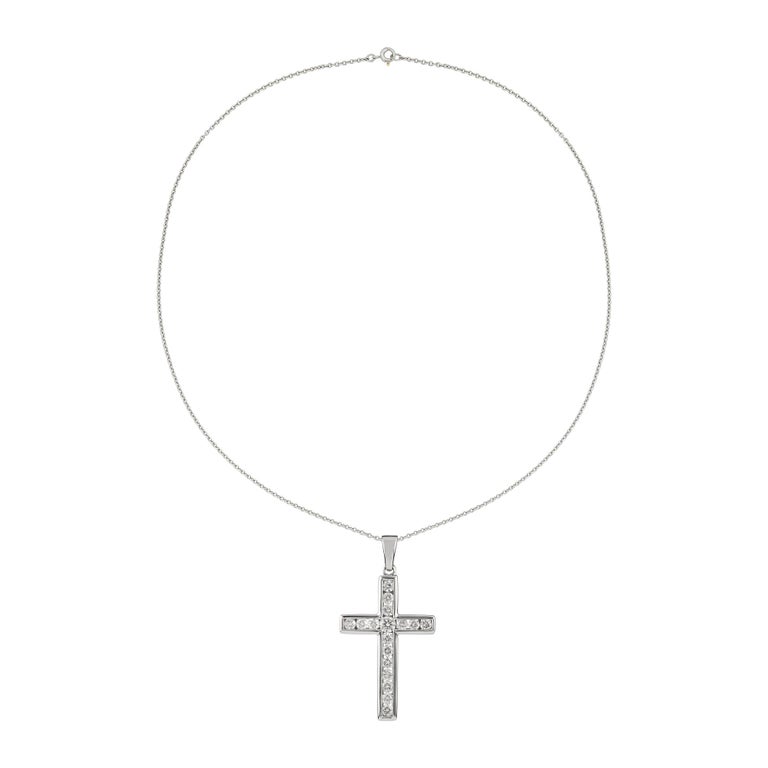 Diamond Set Cross Pendant For Sale at 1stDibs