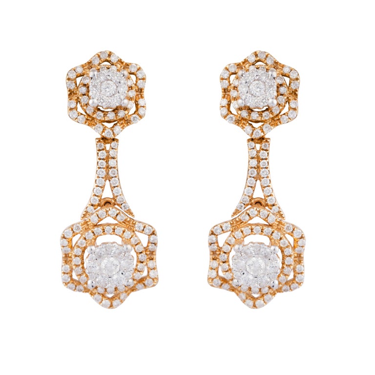 6.46cts Diamond gold Set For Sale at 1stDibs