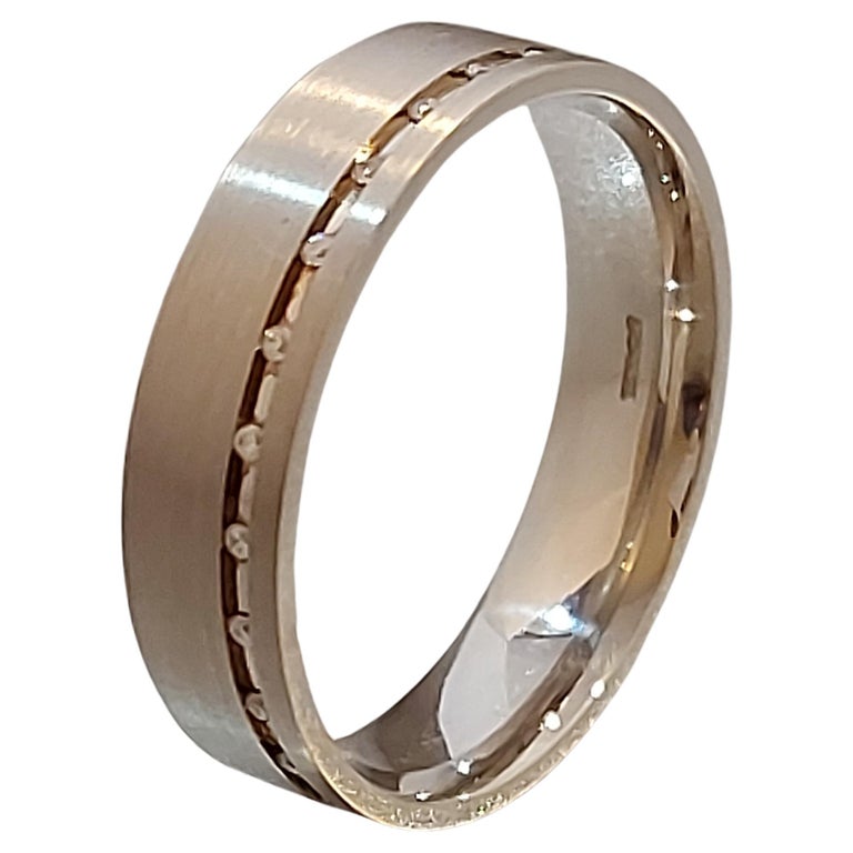 Diamond Set Gents Band Ring For Sale at 1stDibs