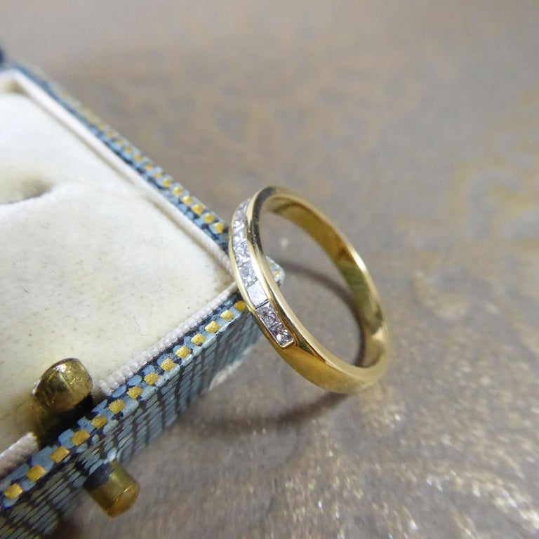 Diamond Set Half Eternity Ring in Yellow Gold, London, 2005 For Sale at ...