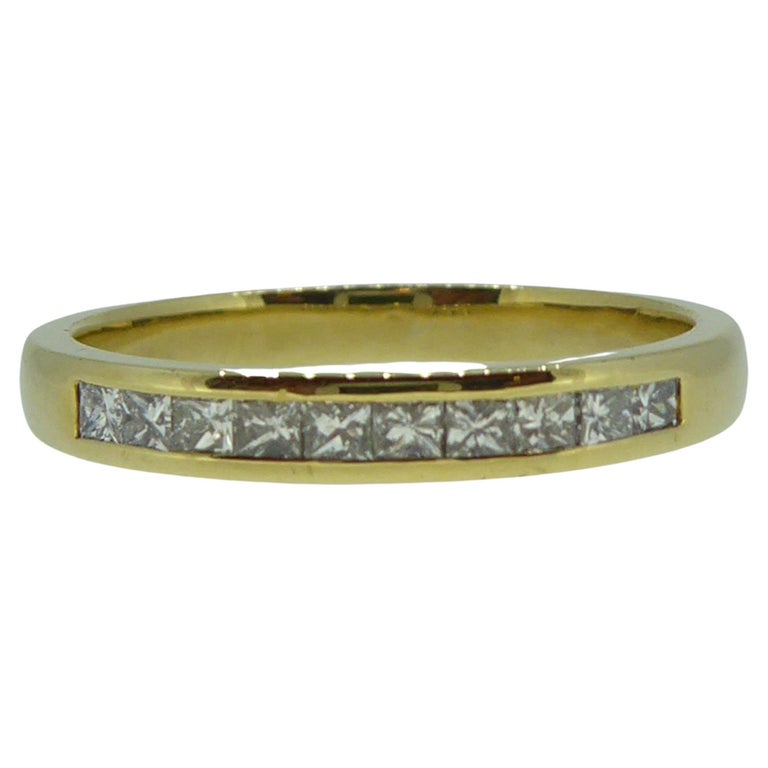 Diamond Set Half Eternity Ring in Yellow Gold, London, 2005 For Sale at ...