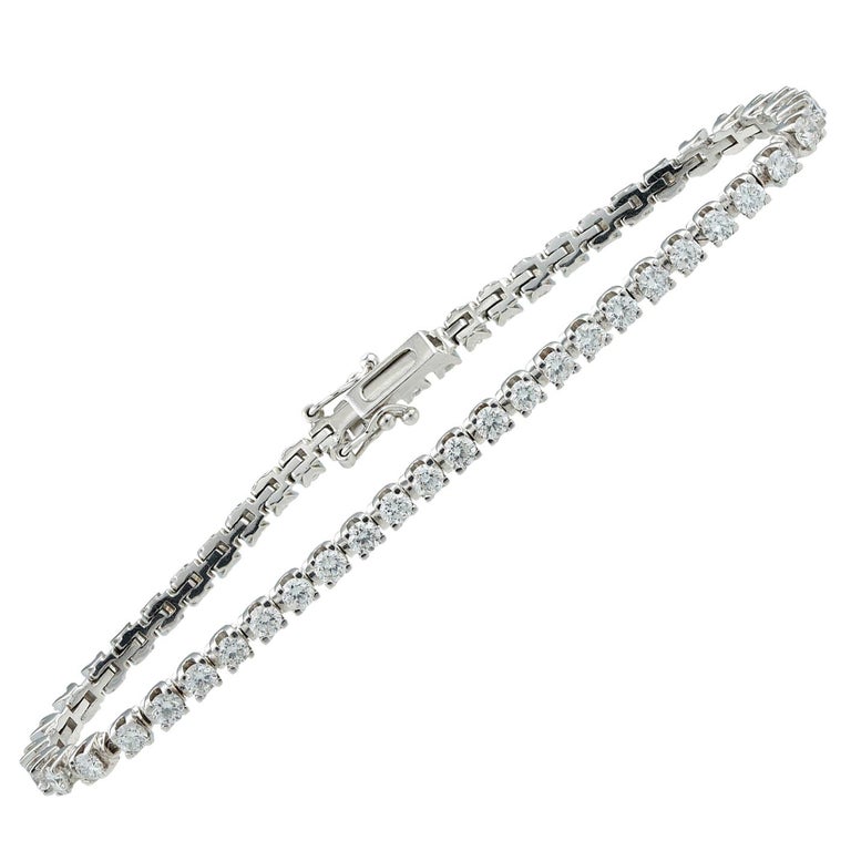 Diamond-Set Tennis Bracelet For Sale at 1stDibs