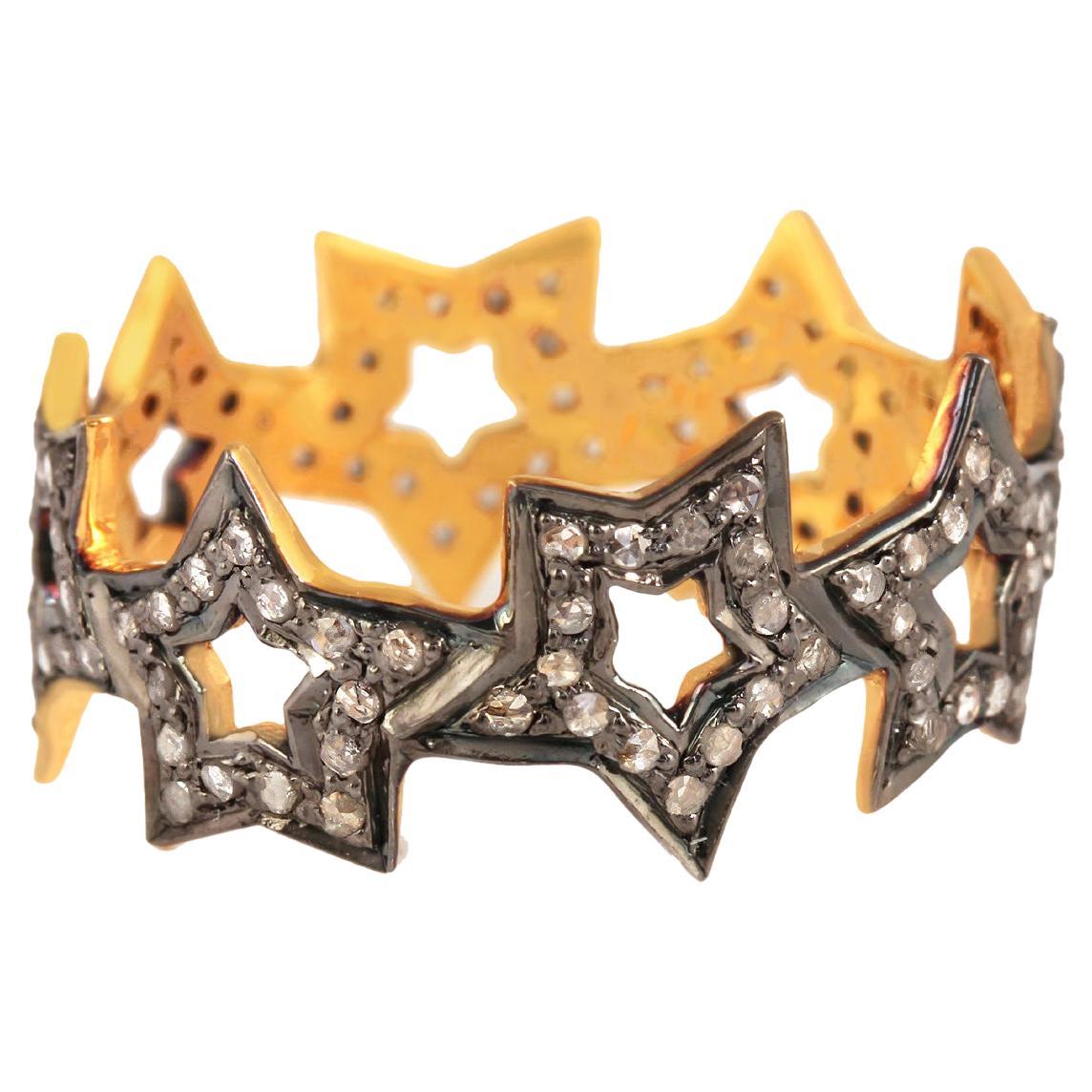 0.73cts Diamond 925 sterling Silver Ring For Sale at 1stDibs