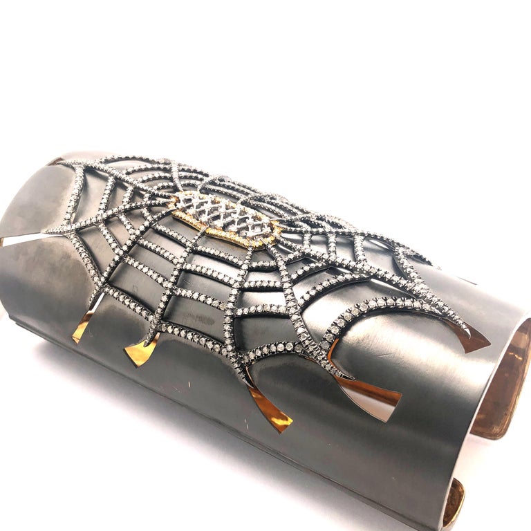 Diamond Silver Spider Cuff Bracelet For Sale (Free Shipping) at 1stDibs ...