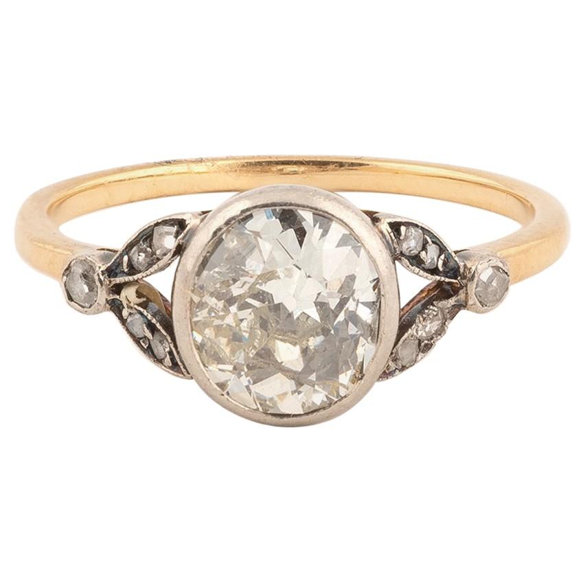 Diamond Single-Stone Ring at 1stDibs
