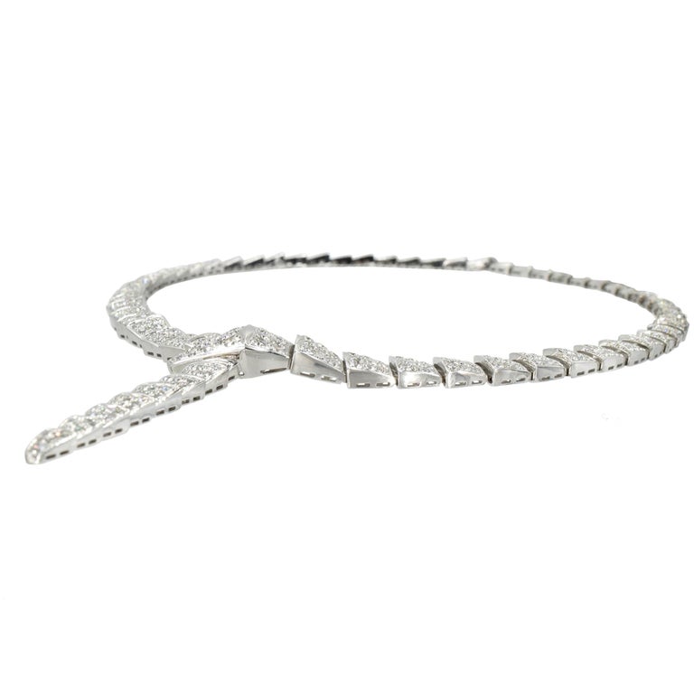 Diamond "Snake Design" Necklace at 1stDibs