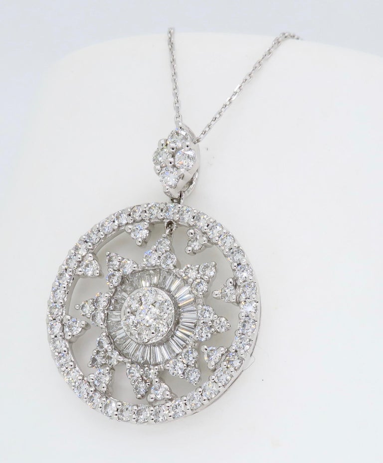 Diamond Snowflake Pendant Necklace at 1stDibs | diamond snowflake necklace