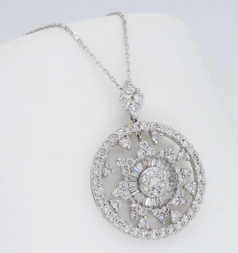 Diamond Snowflake Pendant Necklace at 1stDibs | diamond snowflake necklace