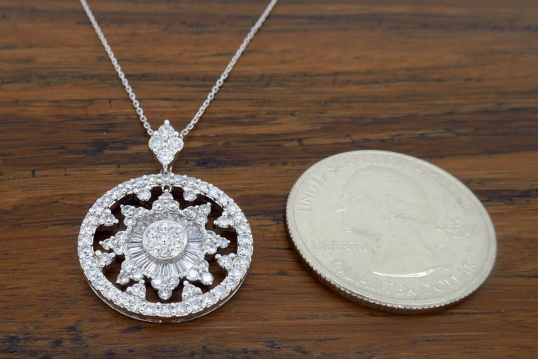 Diamond Snowflake Pendant Necklace at 1stDibs | diamond snowflake necklace