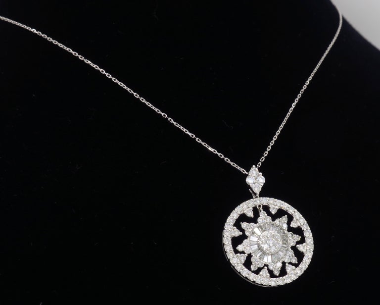Diamond Snowflake Pendant Necklace at 1stDibs | diamond snowflake necklace