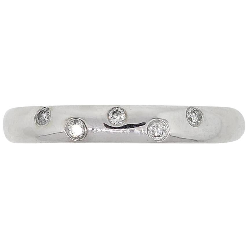 Diamond Sprinkle Stackable Band For Sale at 1stDibs