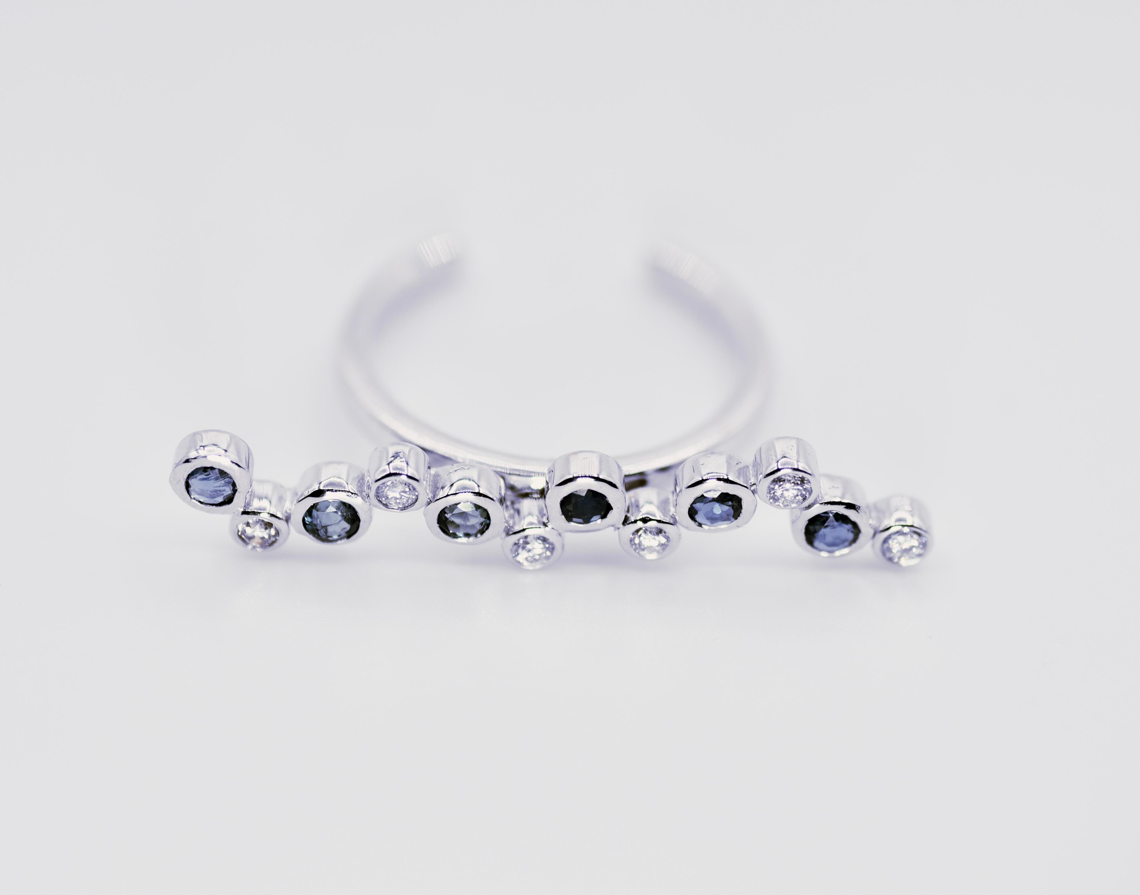 Customizable Diamond Standout Stick Ring For Sale at 1stDibs