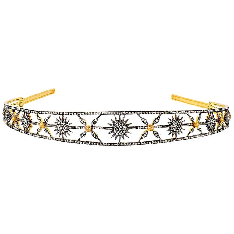 Diamond Star and Sun Head Band For Sale at 1stDibs