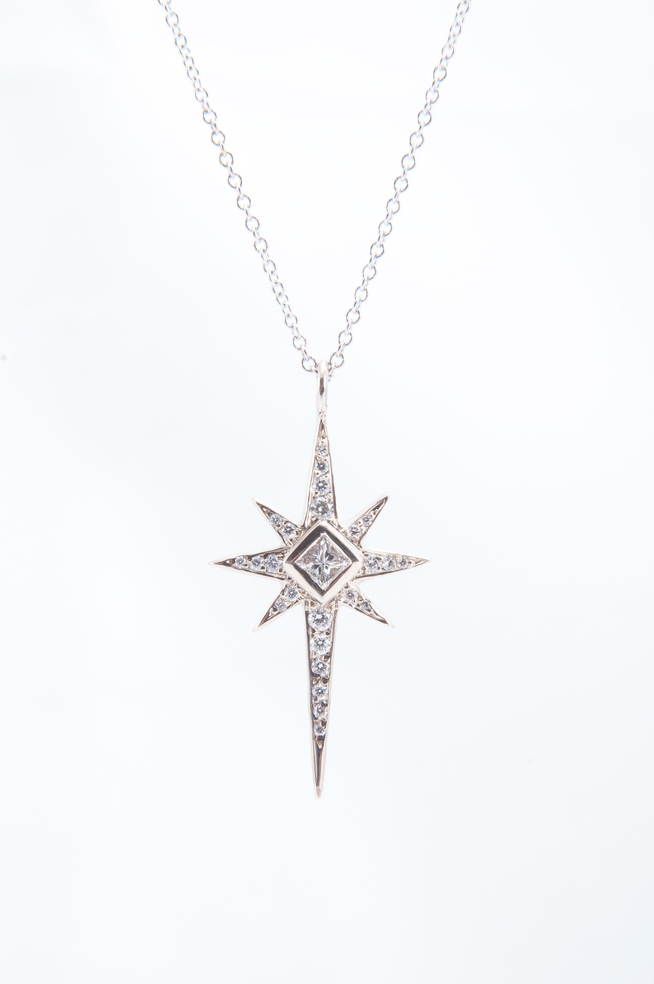 Diamond Star Cross Pendant For Sale at 1stDibs | star cross necklace ...