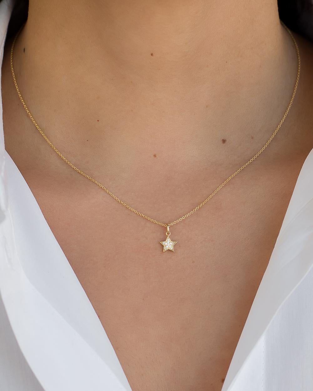 Diamond Star Necklace For Sale at 1stDibs