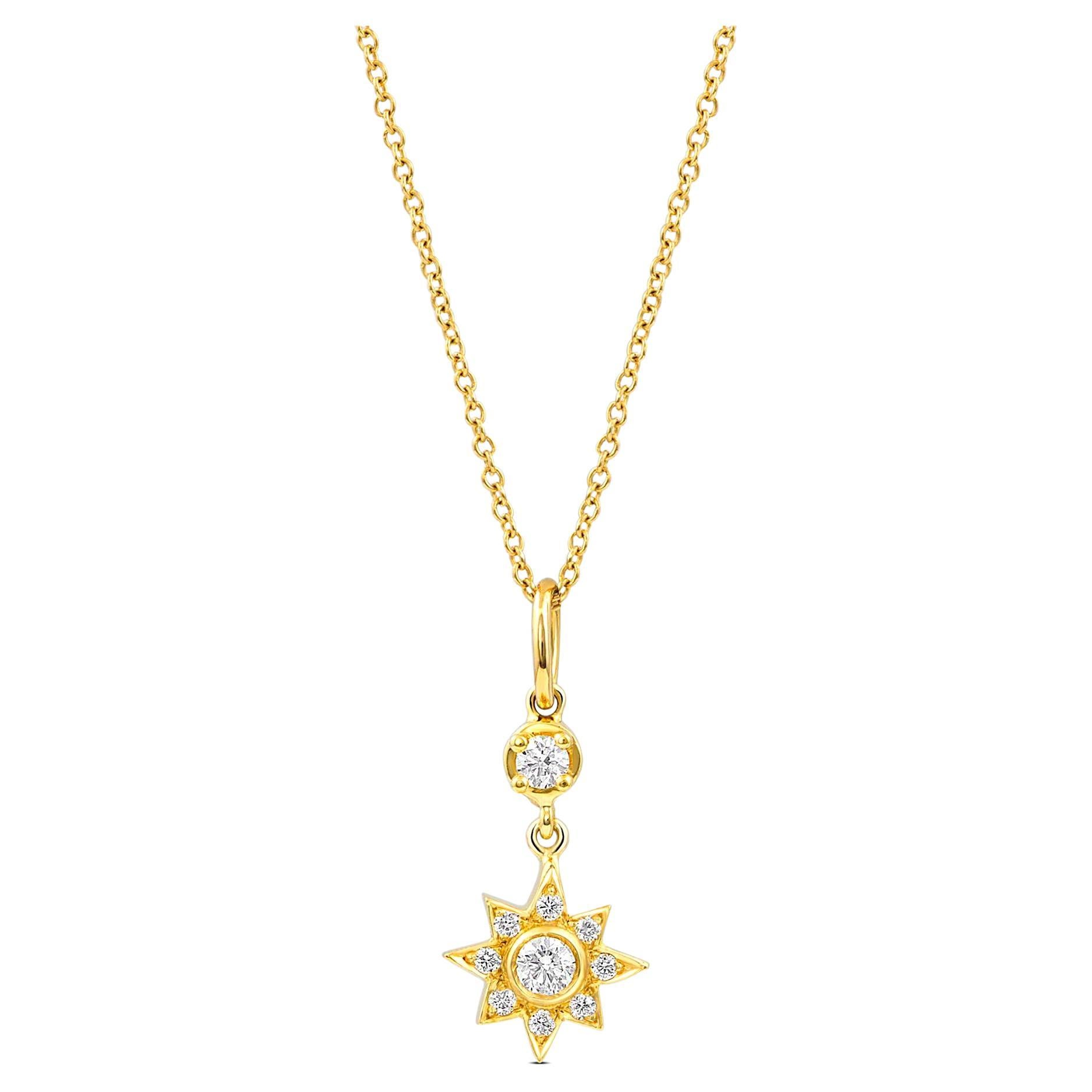 Chanel Comete Diamond Star Gold Pendant Necklace at 1stDibs | chanel ...