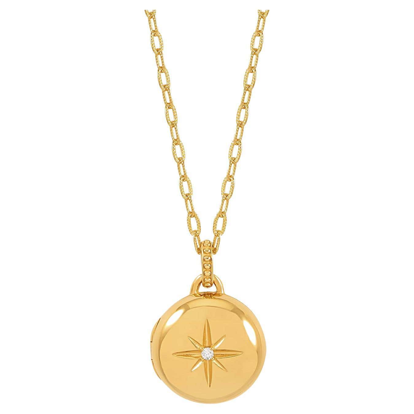 Diamond Starburst Round Locket In Sterling Silver For Sale At 1stDibs Diamond Starburst Round Locket In Sterling Silver For Sale At 1stDibs