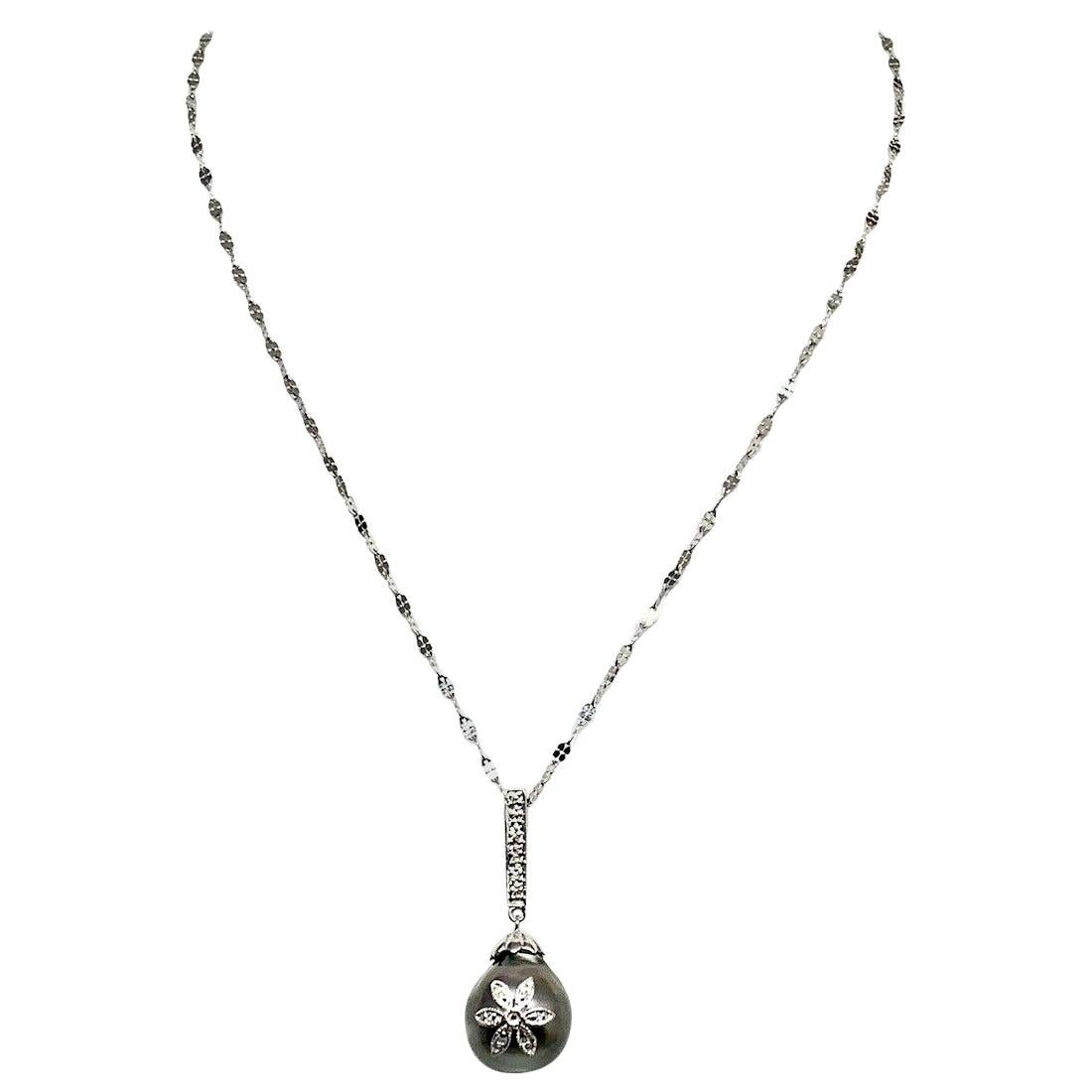 Autore Rose Gold Ruby Tahitian Pearl Chain Necklace at 1stDibs