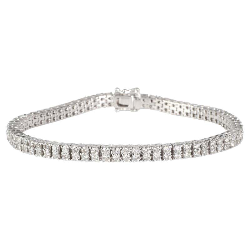 4 Row Diamond Tennis Bracelet In 14k Yellow Gold 7 00 Ctw At 1stdibs