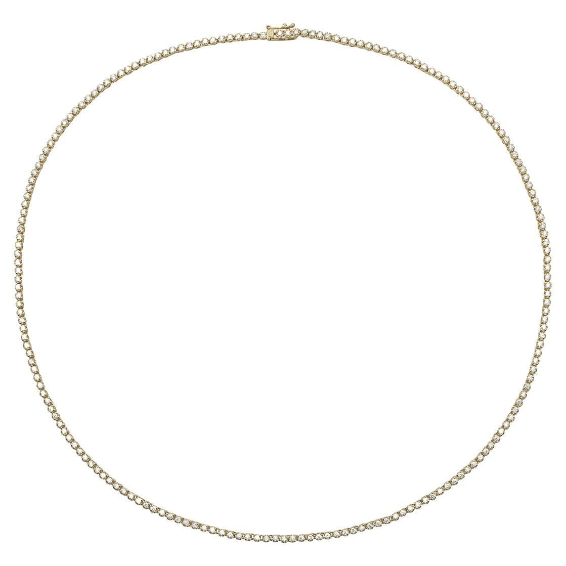 Diamond Tennis Necklace For Sale at 1stDibs | silver diamond tennis ...