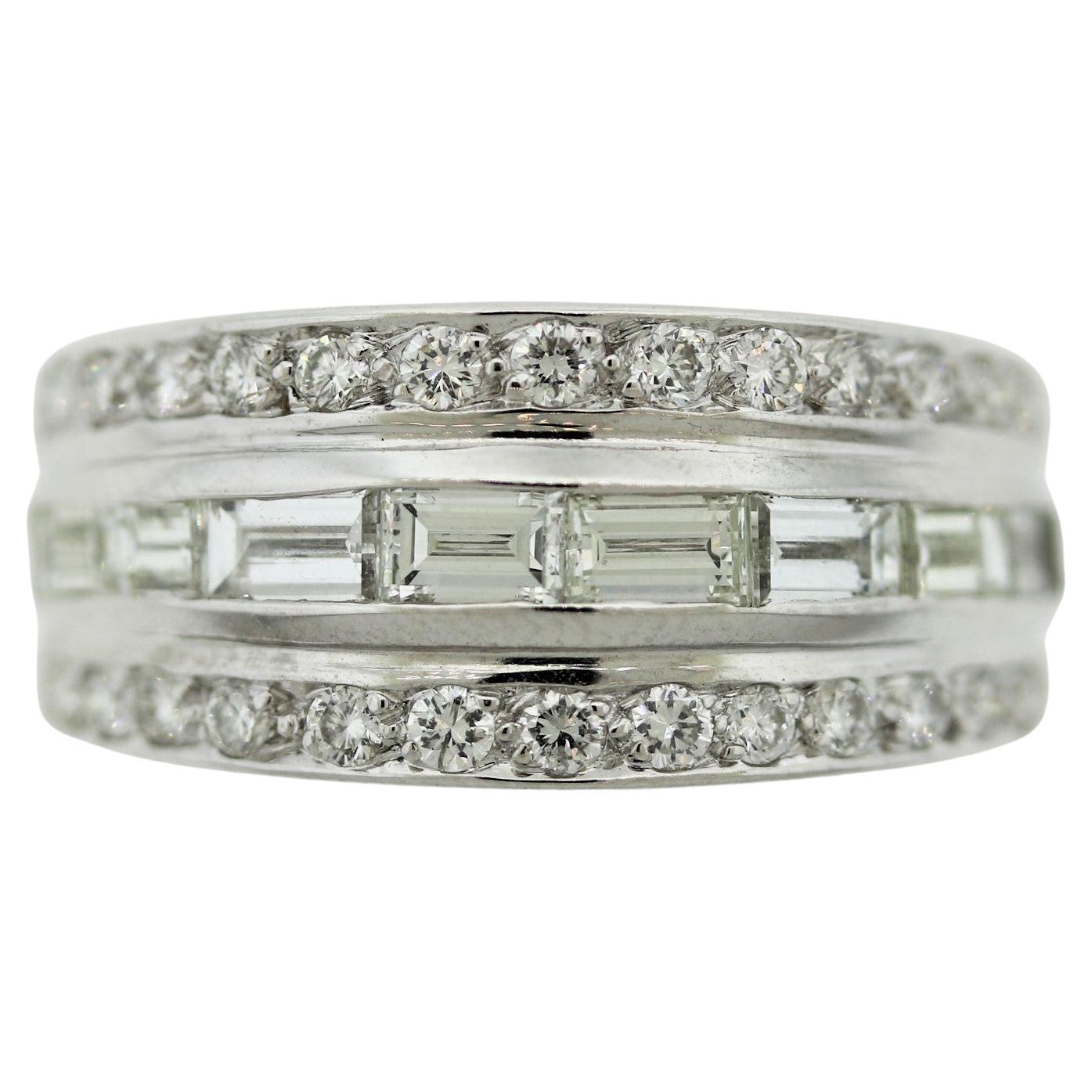 Three Row Gold Link Ring at 1stDibs