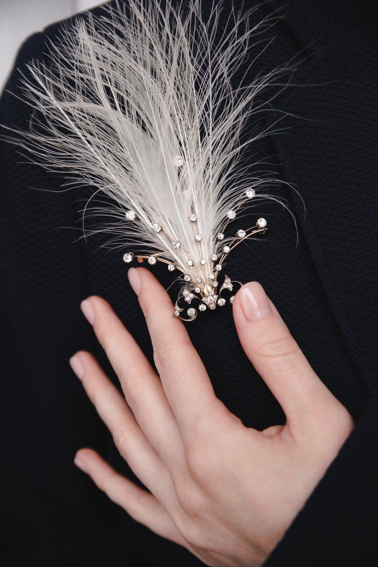 Diamond Tiara Brooch Aigrette Comb Original Box Collingwood, 1900 For ...