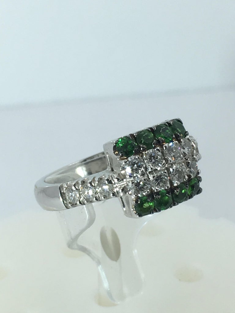 Diamond Tsavorite Ring For Sale at 1stDibs
