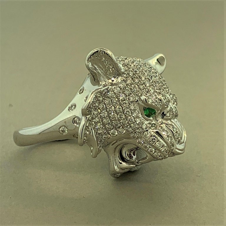 Diamond Tsavorite Ruby Lion Ring For Sale (Free Shipping) at 1stDibs